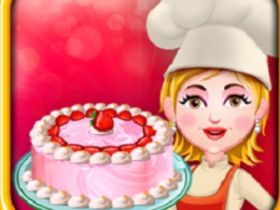 COOKING WITH HAZEL STRAWBERRY CAKE - BABY HAZEL GAMES - GAMES KIDS ONLINE